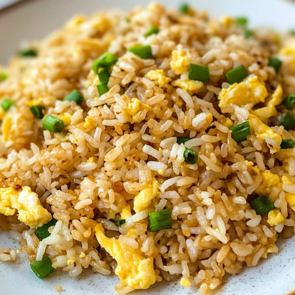 10 min. Easy Egg Fried Rice (only 6 ingredients!) - Quick & Delicious